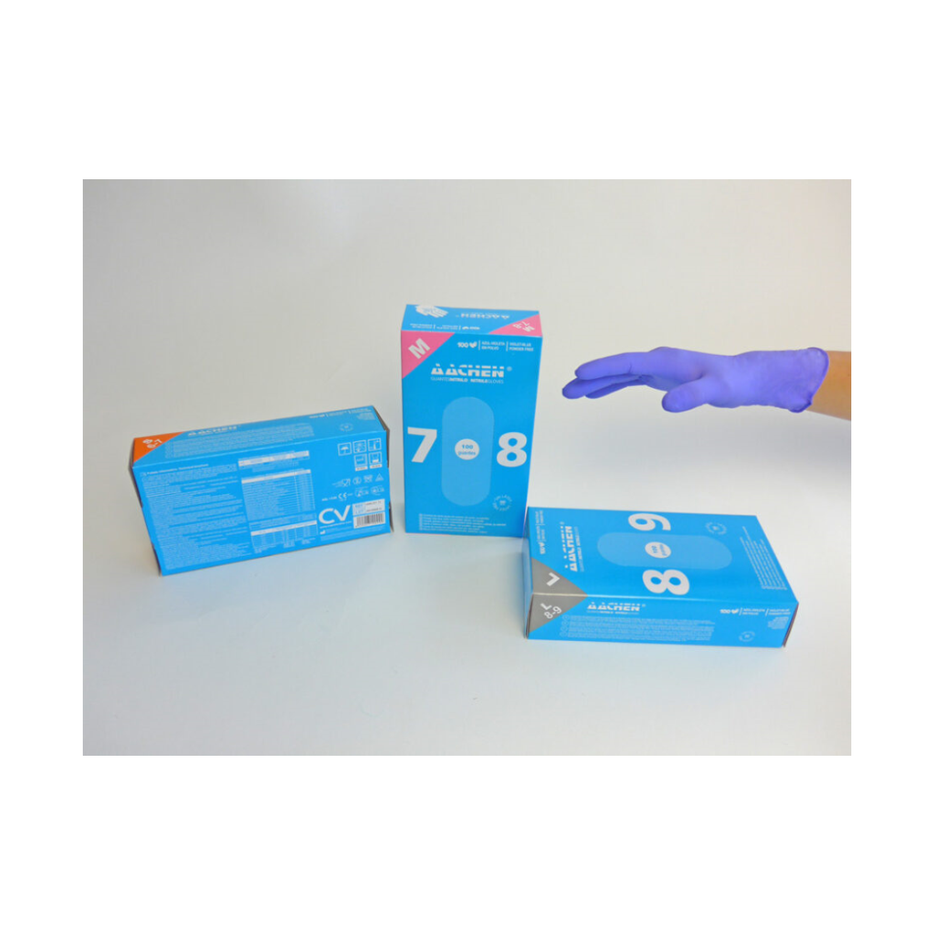 Gants nitrile bleu Medium | Passion Prévention